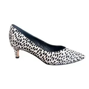 Clarks | Shoes | Clarks Black And White Dalmatianprint Low Heel Pumps ...